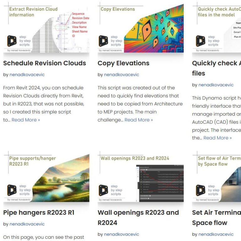 Dynamo scripts – Video tutorials for useful Dynamo scripts